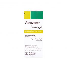Atrovent 500 Mcg/2Ml Inhaler Solution 20Pcs 2 Ml